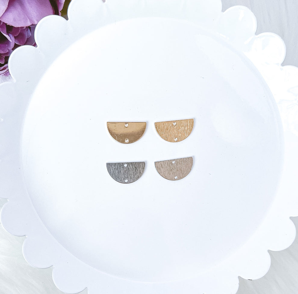 Brushed Half Circle Connector - 10 PIECES – Maverlydesigns